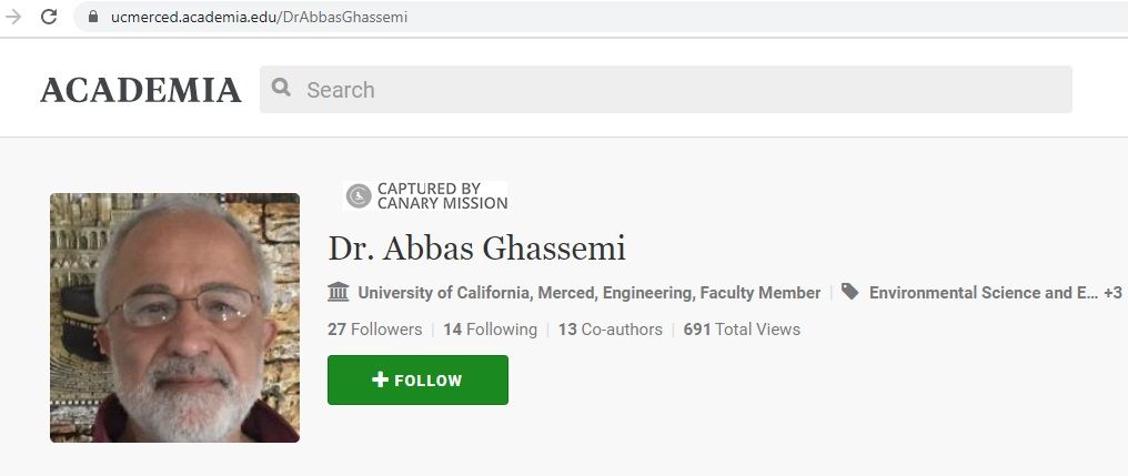 Abbas Ghassemi - Canary Mission