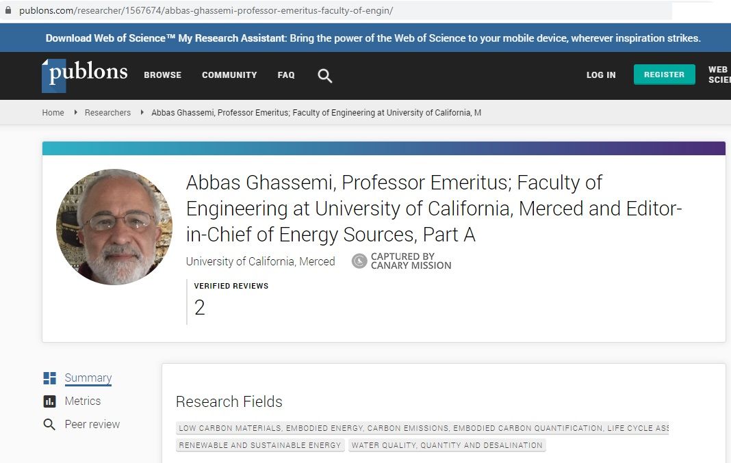 Abbas Ghassemi - Canary Mission