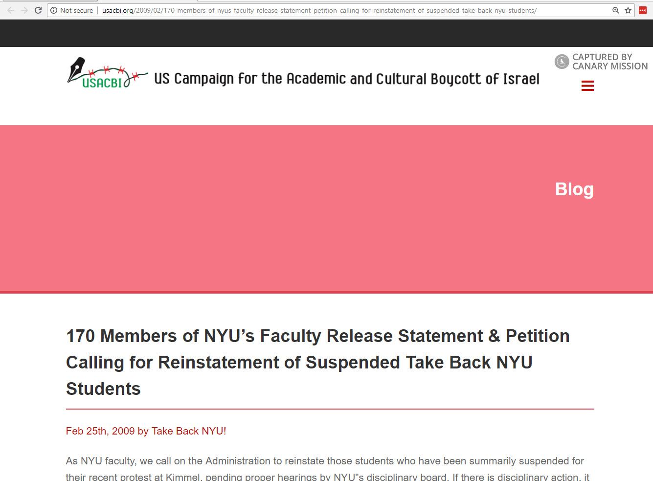 Adam Becker - Canary Mission