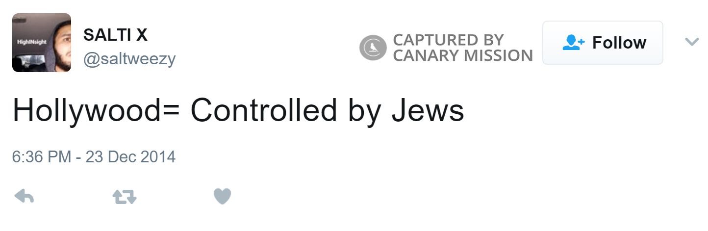 Adam Salti - Canary Mission