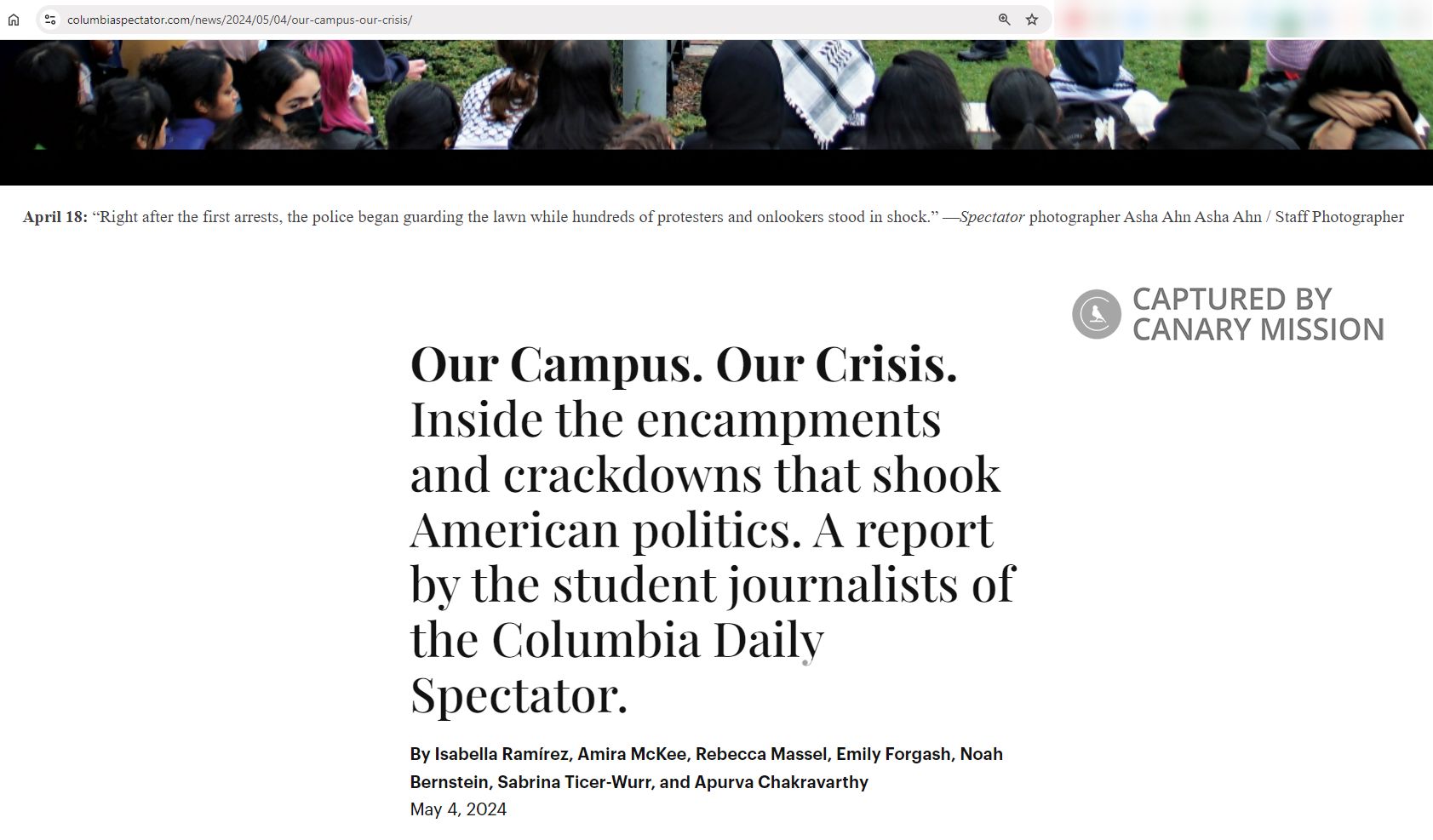 Adam Tooze - Canary Mission