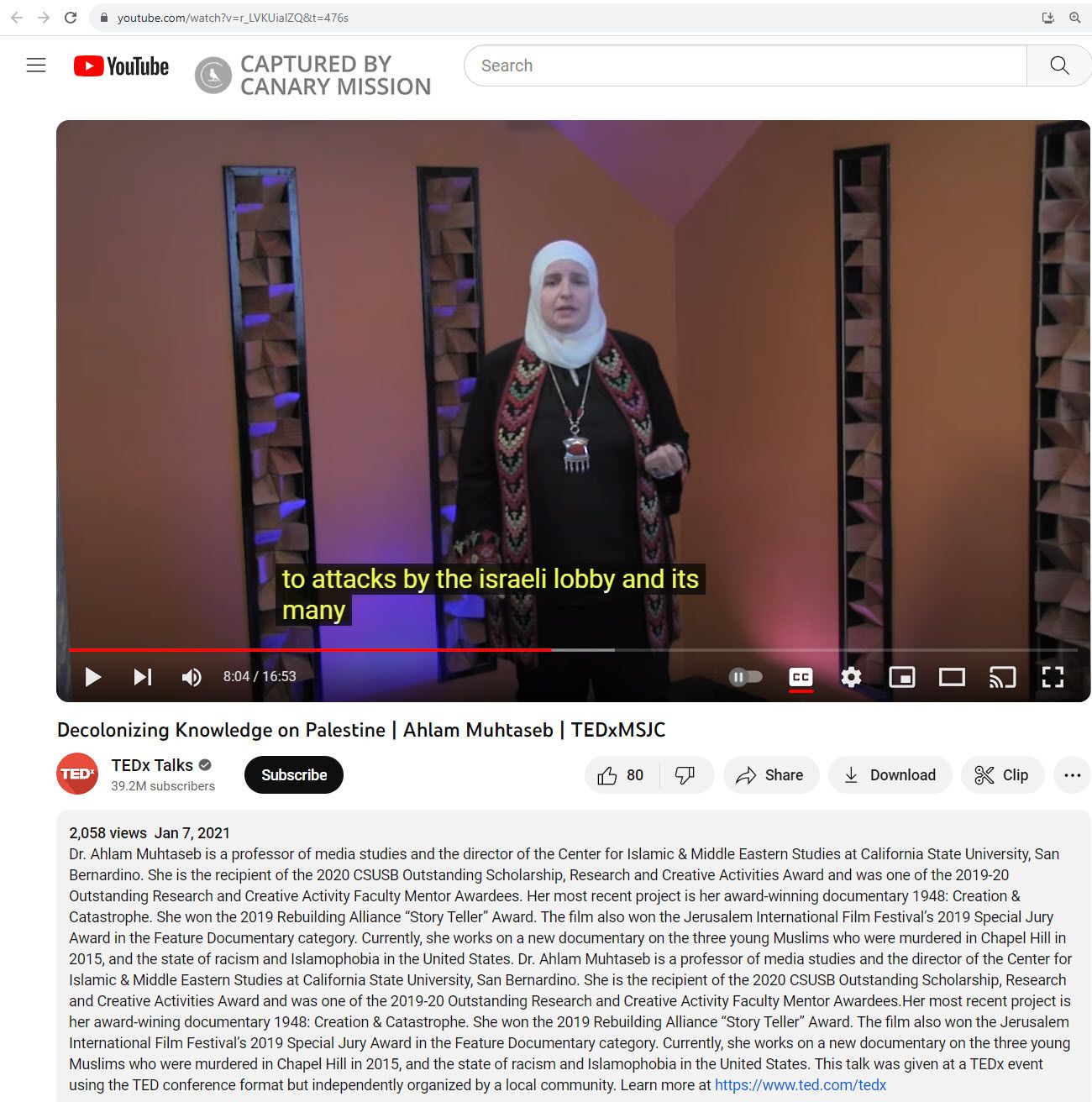 Ahlam Muhtaseb - Canary Mission