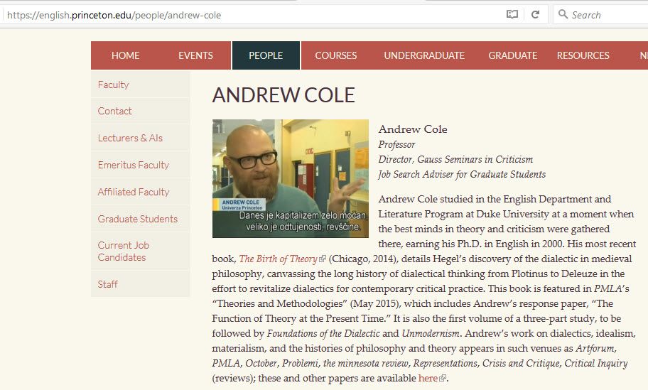 Andrew Cole - Canary Mission