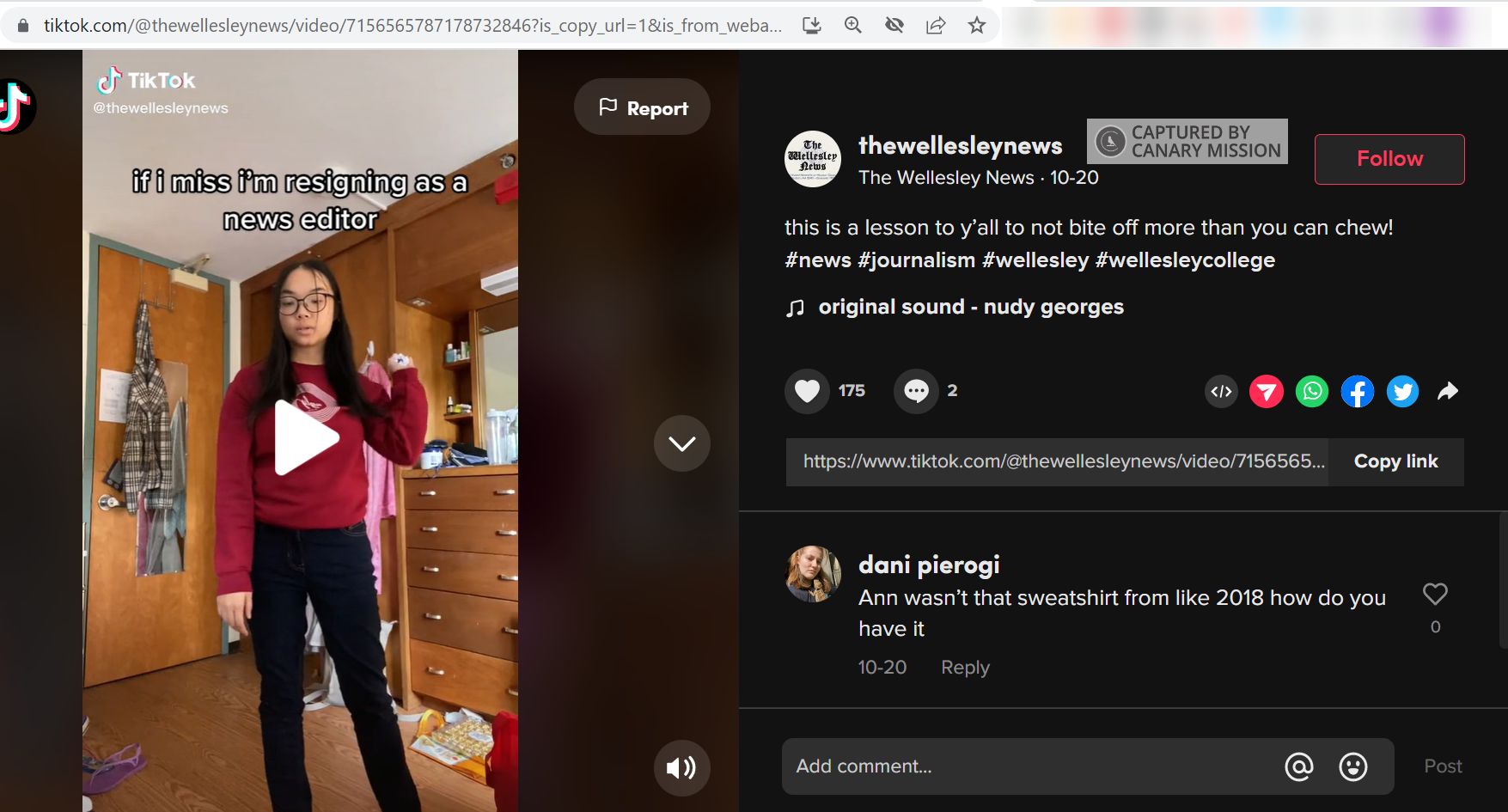 Ann Zhao - Canary Mission