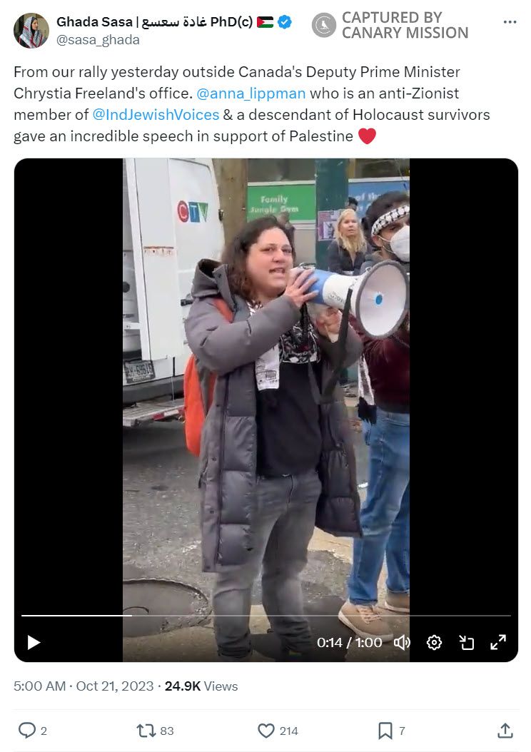 Anna Lippman - Canary Mission