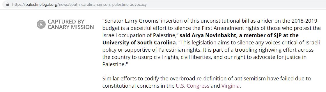 Arya Novinbakht - Canary Mission