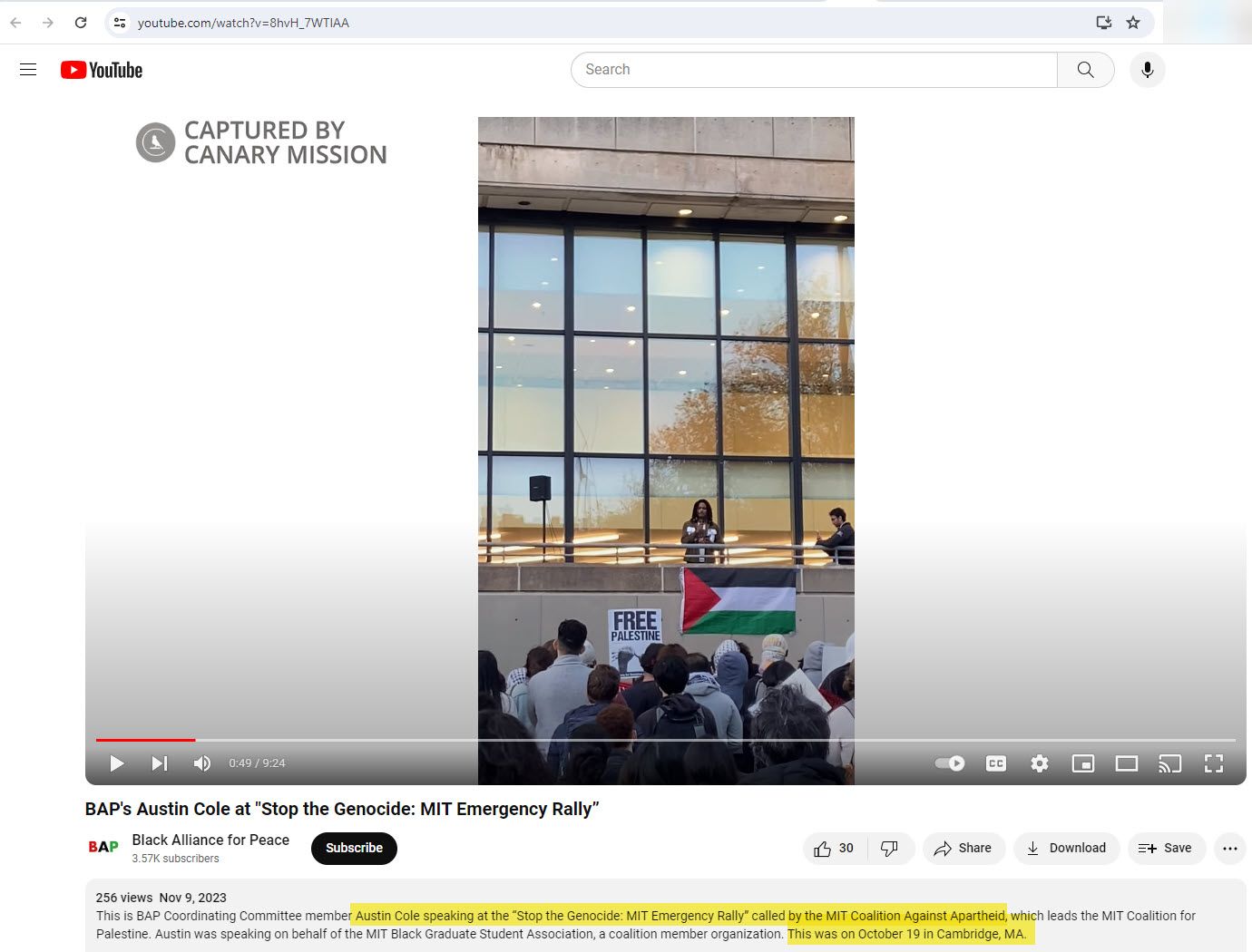 Austin Cole - Canary Mission