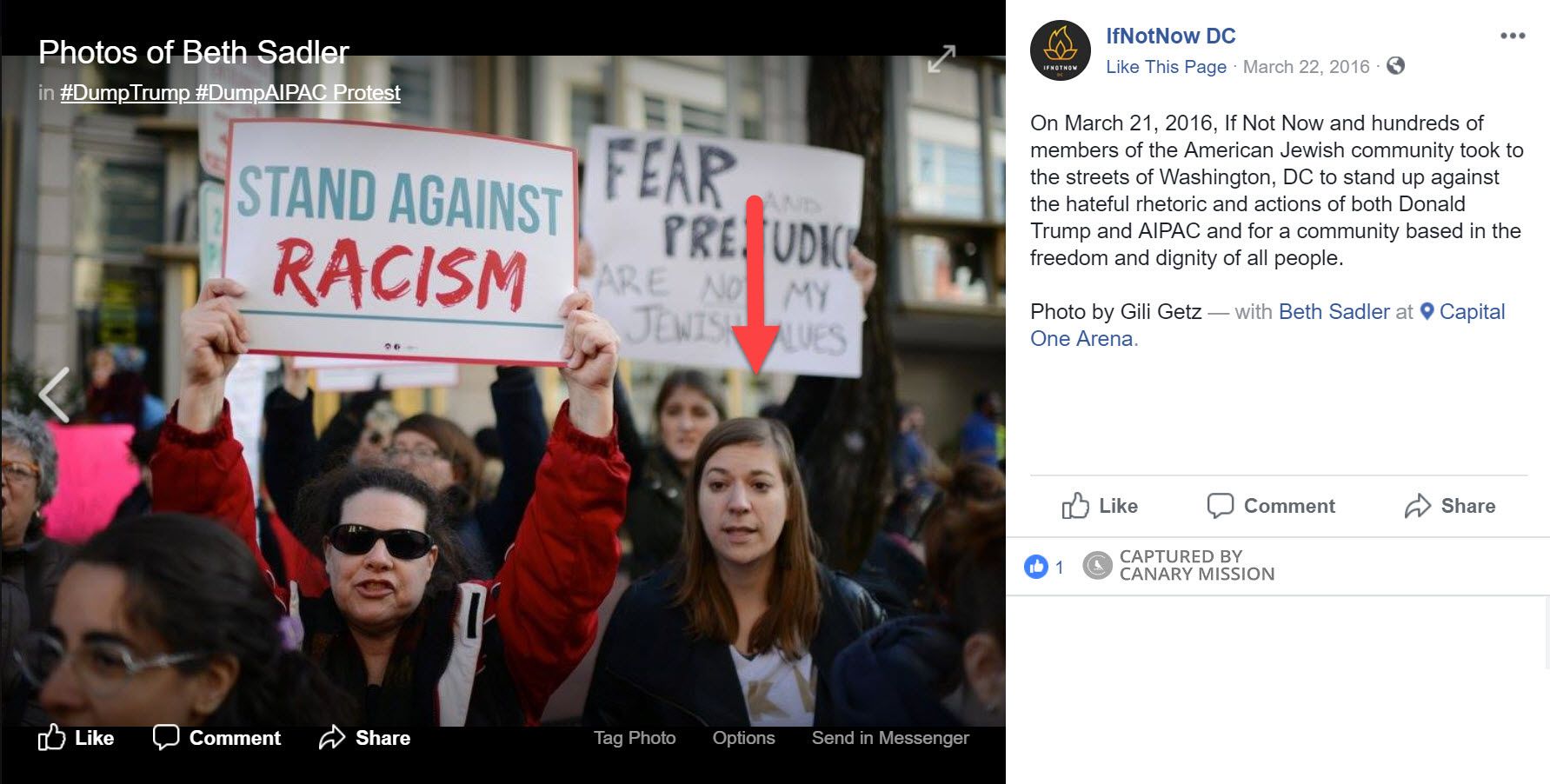 Beth Sadler - Canary Mission