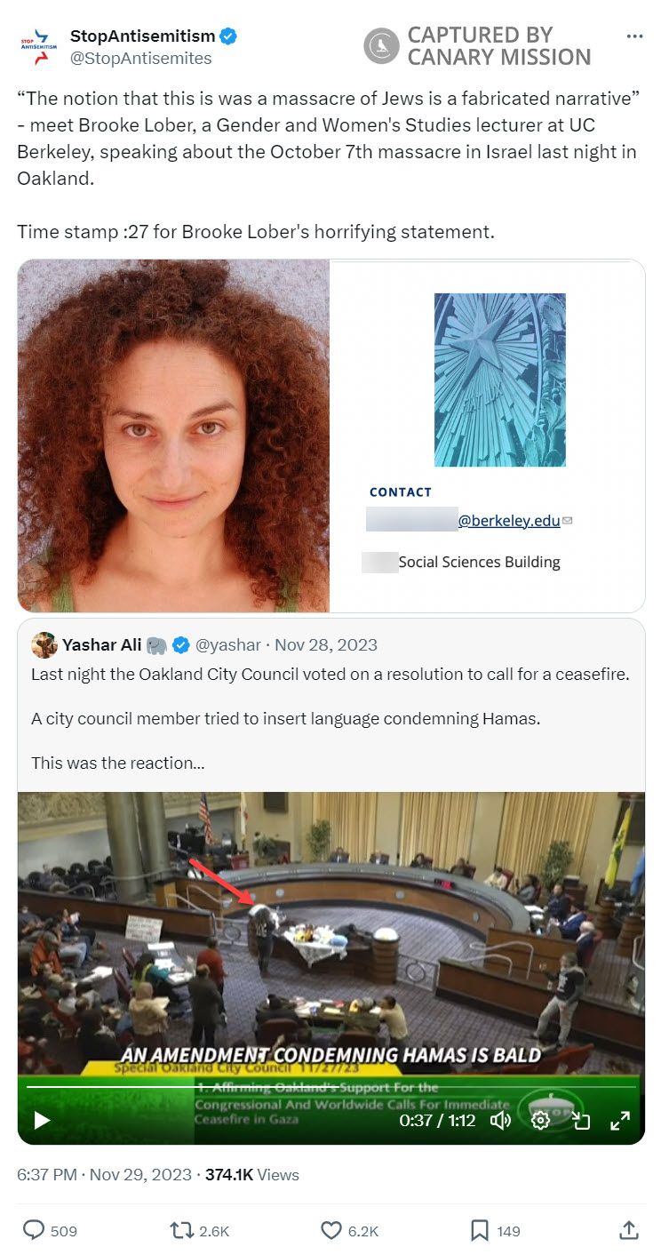 Brooke Lober - Canary Mission