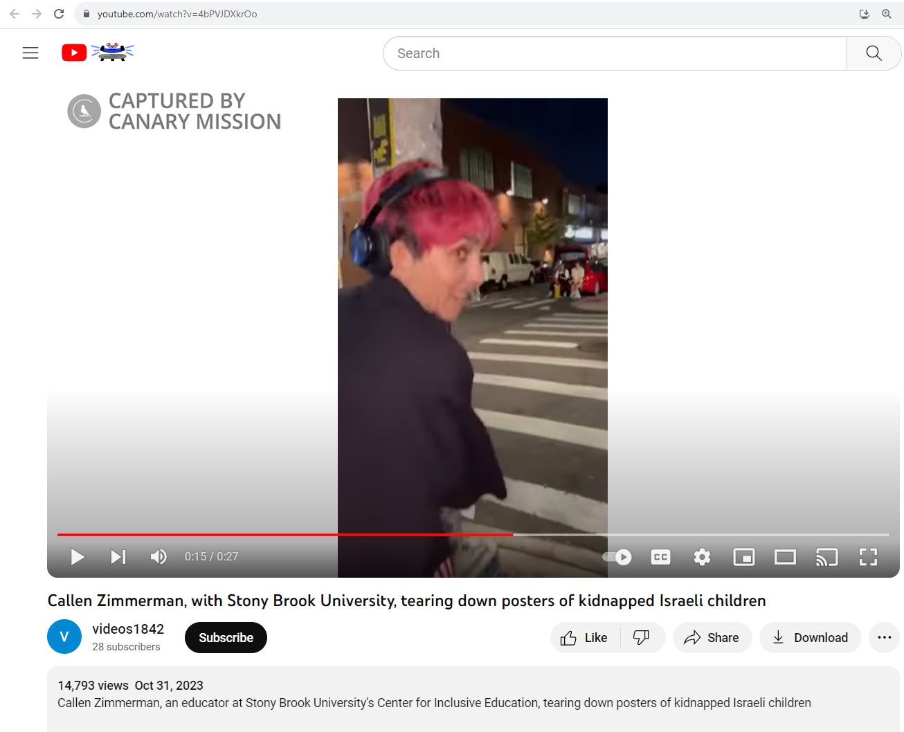 Callen Zimmerman - Canary Mission