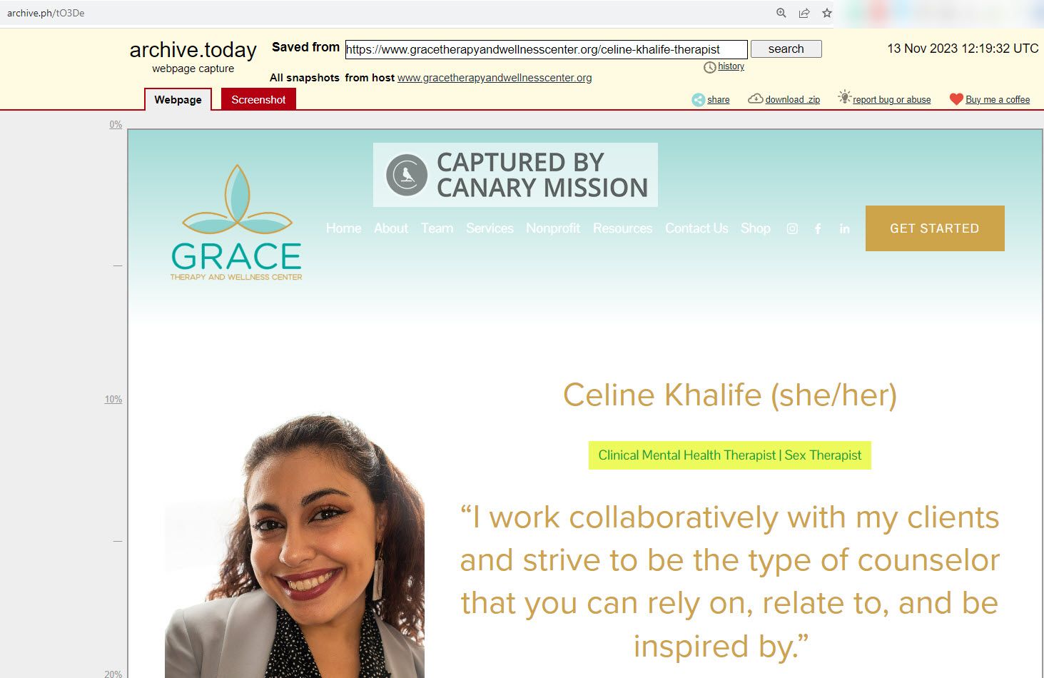 Celine Khalife - Canary Mission