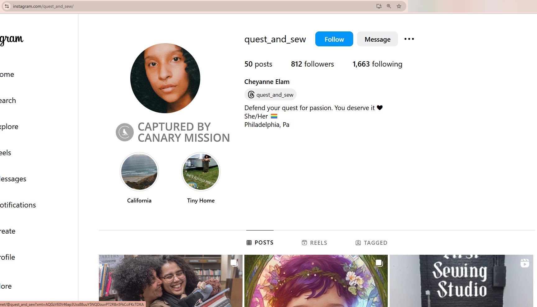 Cheyanne Elam - Canary Mission