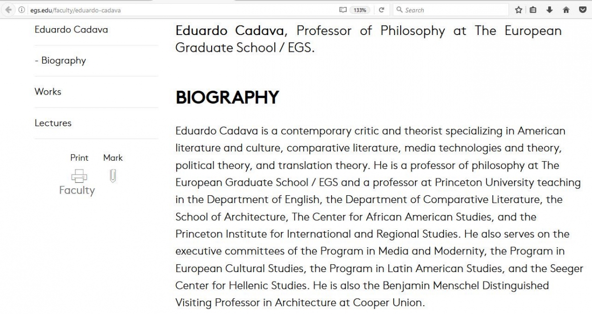 Eduardo Cadava - Canary Mission