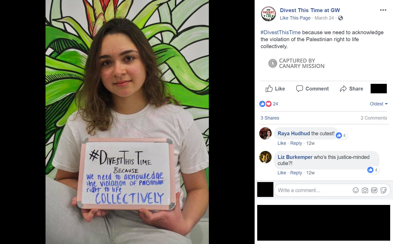 Elizabeth Rhoads - Canary Mission