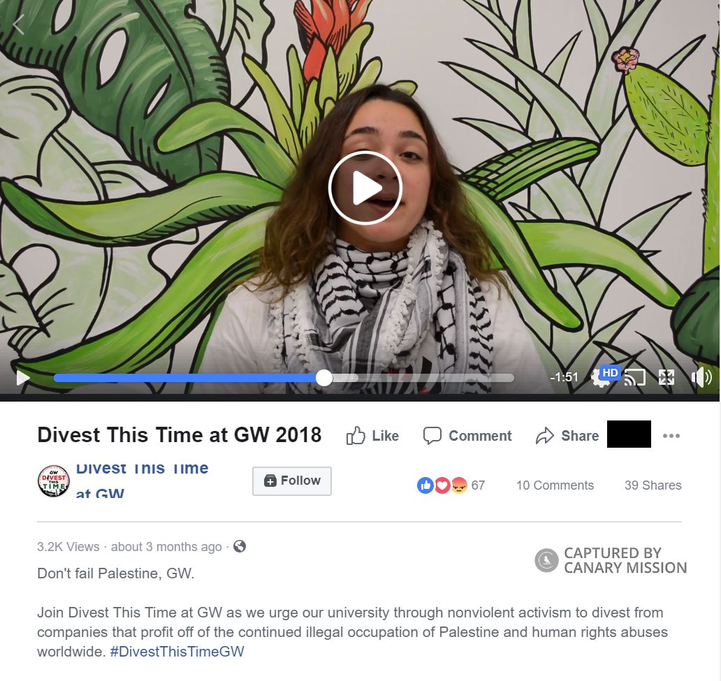 Elizabeth Rhoads - Canary Mission