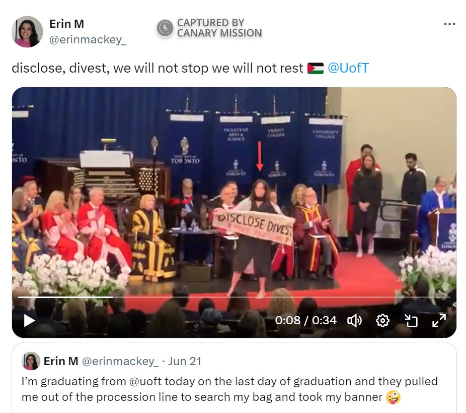 Erin Mackey - Canary Mission