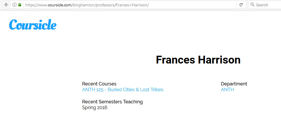 Frances Harrison - Canary Mission