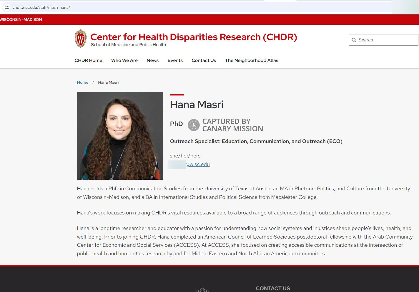 Hana Masri - Canary Mission