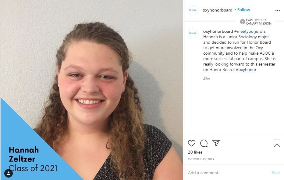 Hannah Zeltzer - Canary Mission
