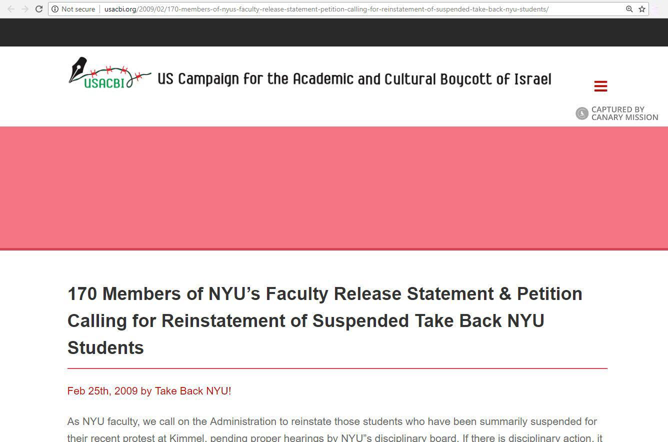 Hartry Field - Canary Mission