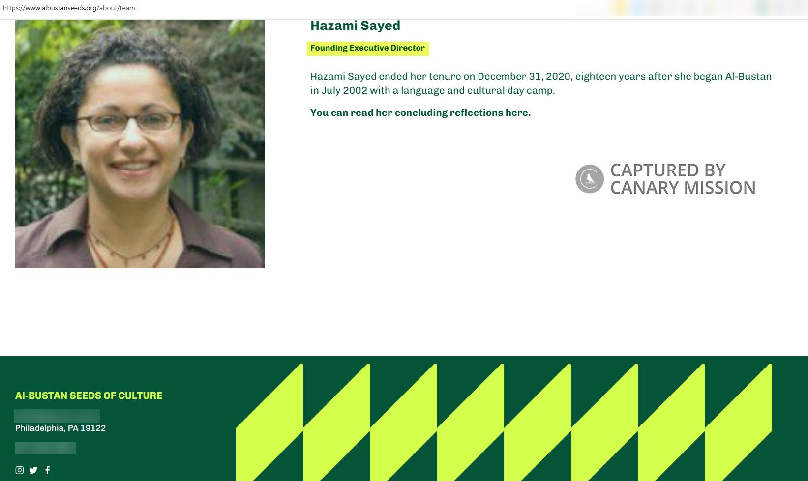 Hazami Sayed - Canary Mission