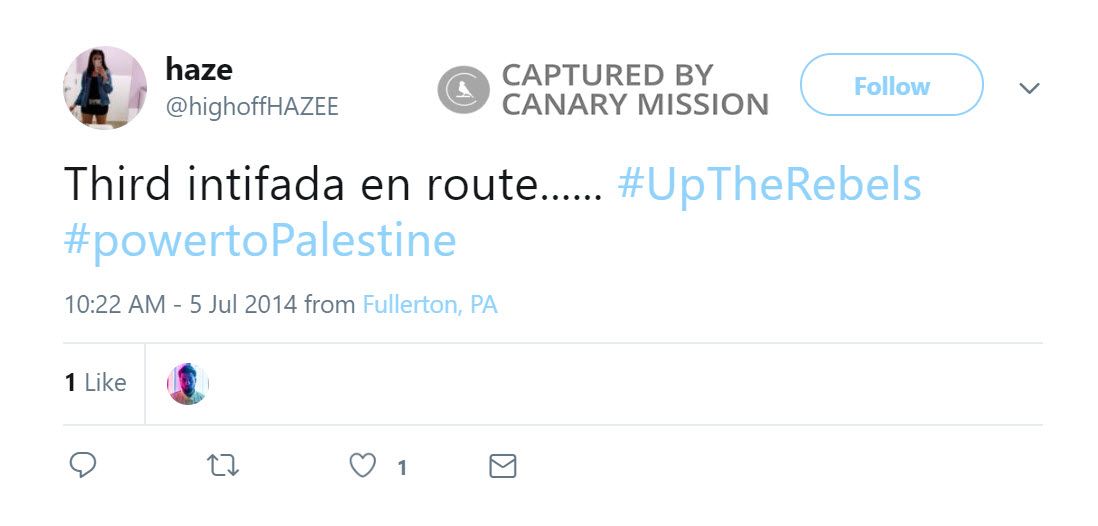 Hazel Swaid - Canary Mission