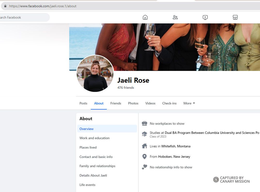 Jaeli Rose - Canary Mission