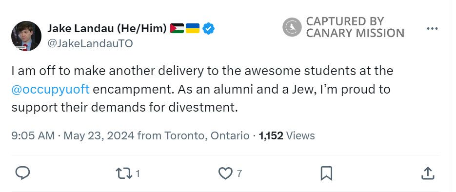 Jake Landau - Canary Mission