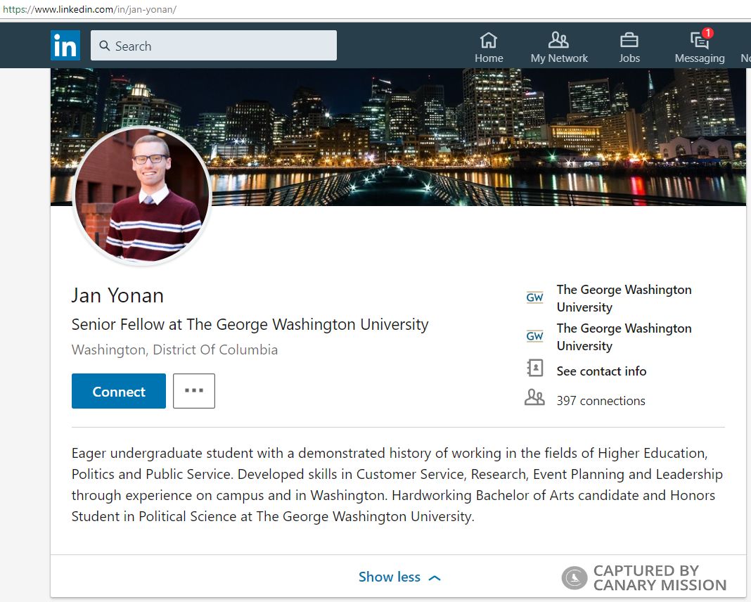 Jan Yonan - Canary Mission