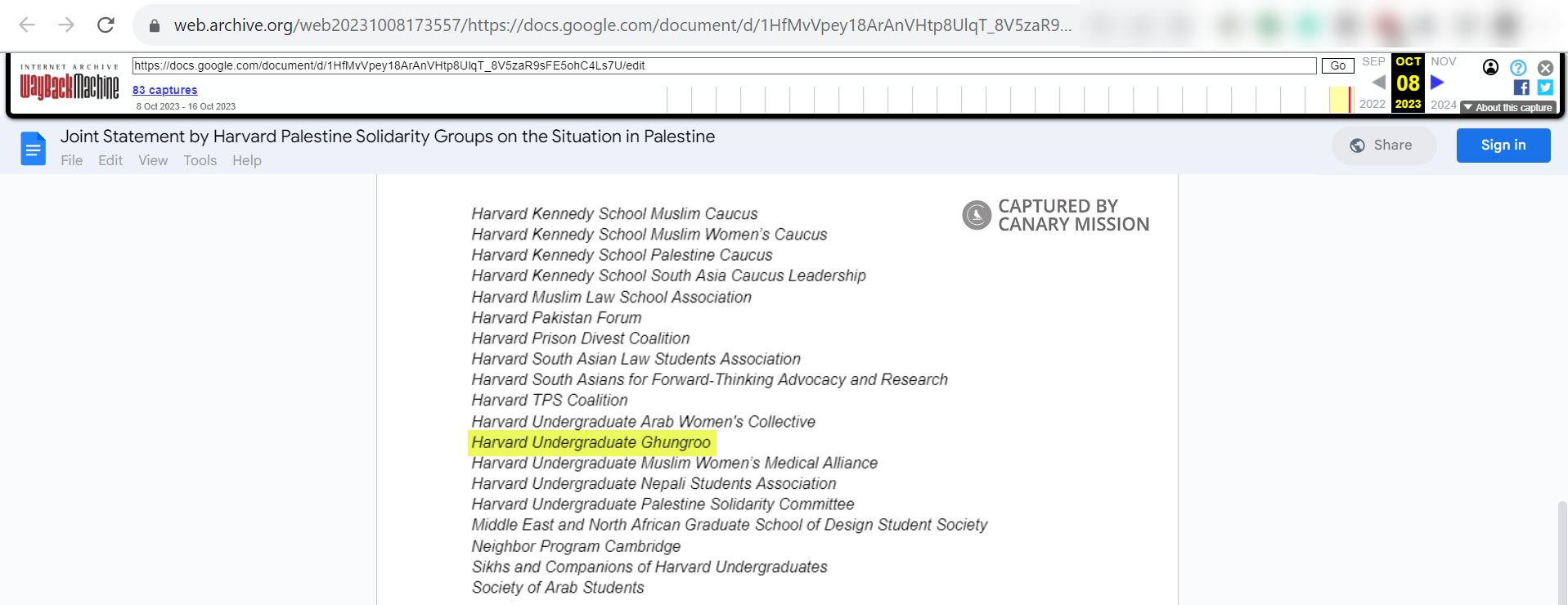 Jasleen Kaur - Canary Mission