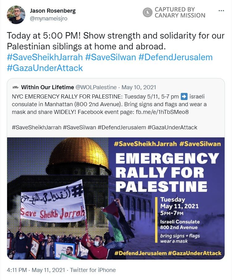 Jason Rosenberg - Canary Mission