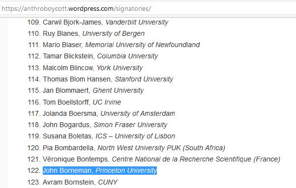 John Borneman - Canary Mission