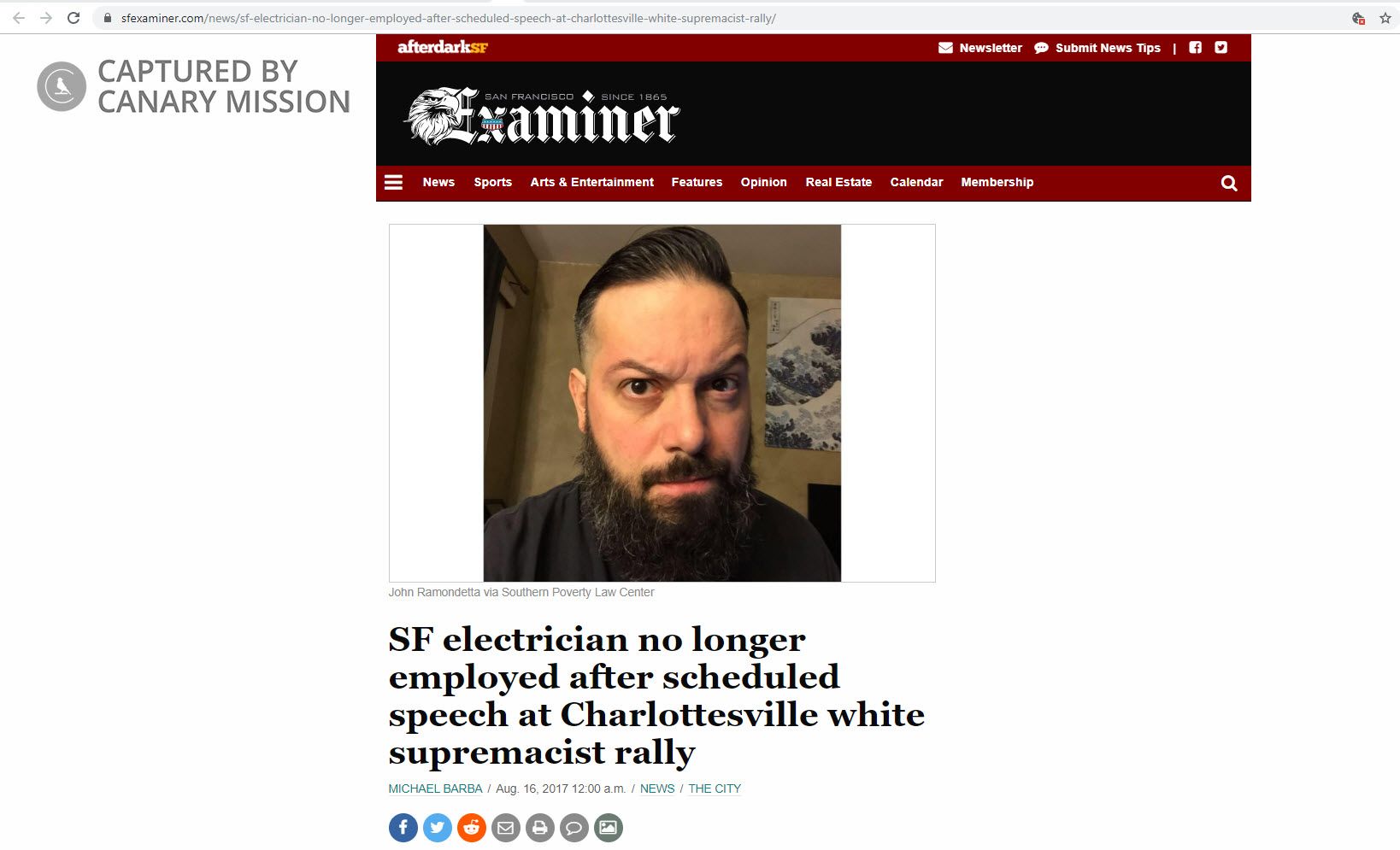 John Ramondetta - Canary Mission