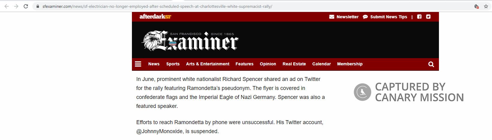 John Ramondetta - Canary Mission