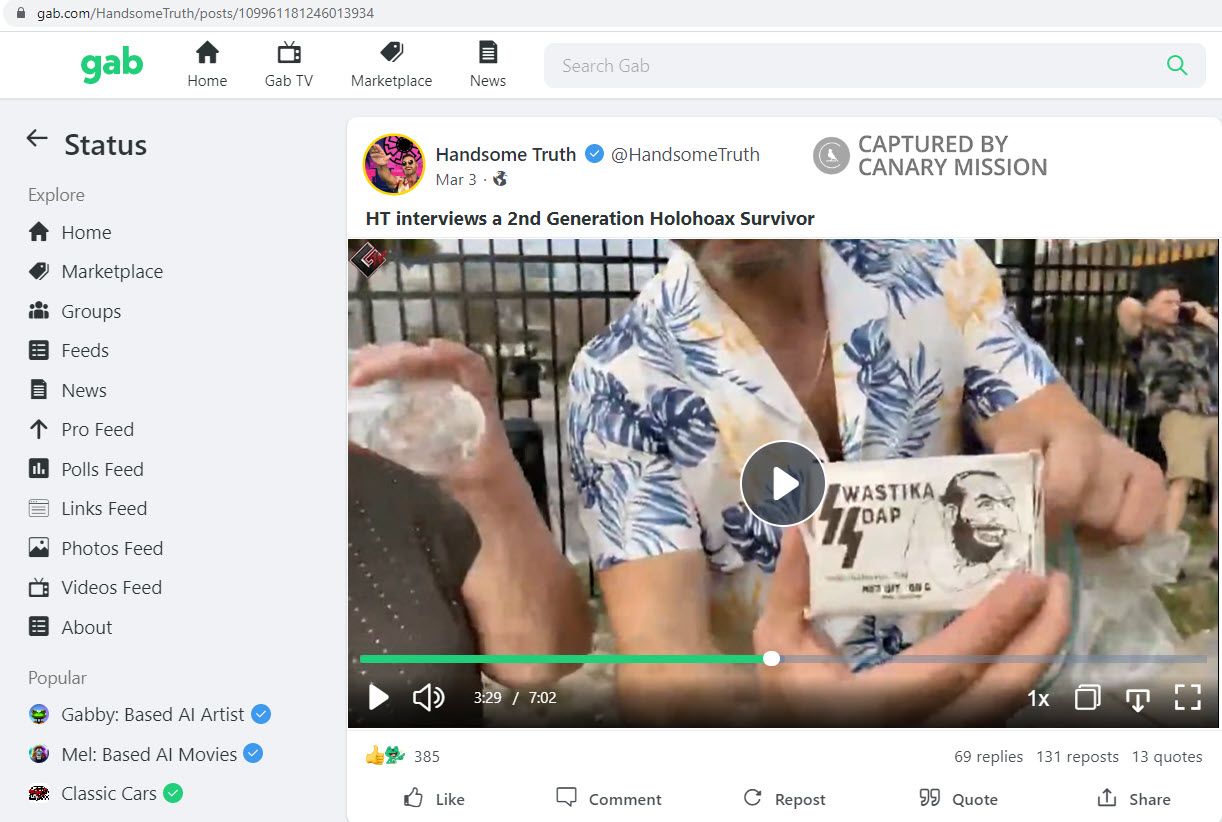 Jon Minadeo - Canary Mission