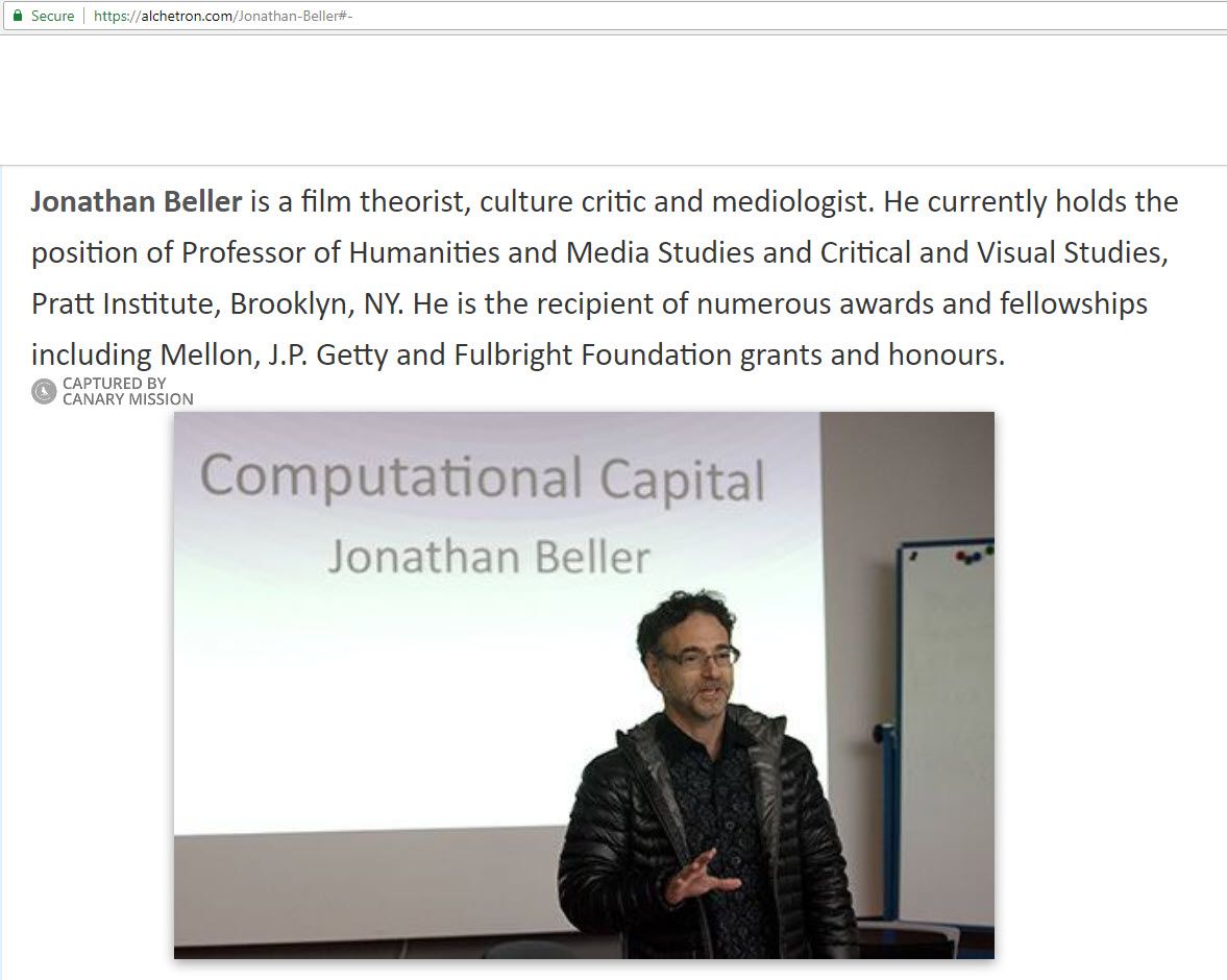Jonathan Beller - Canary Mission