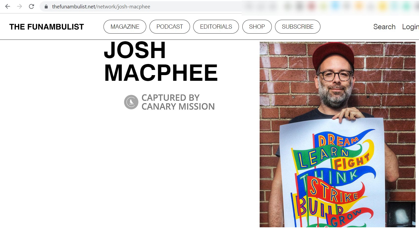 Josh MacPhee - Canary Mission