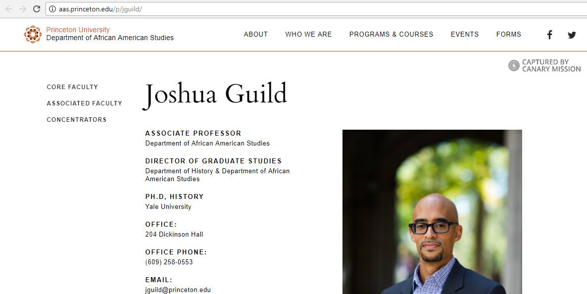 Joshua Guild - Canary Mission