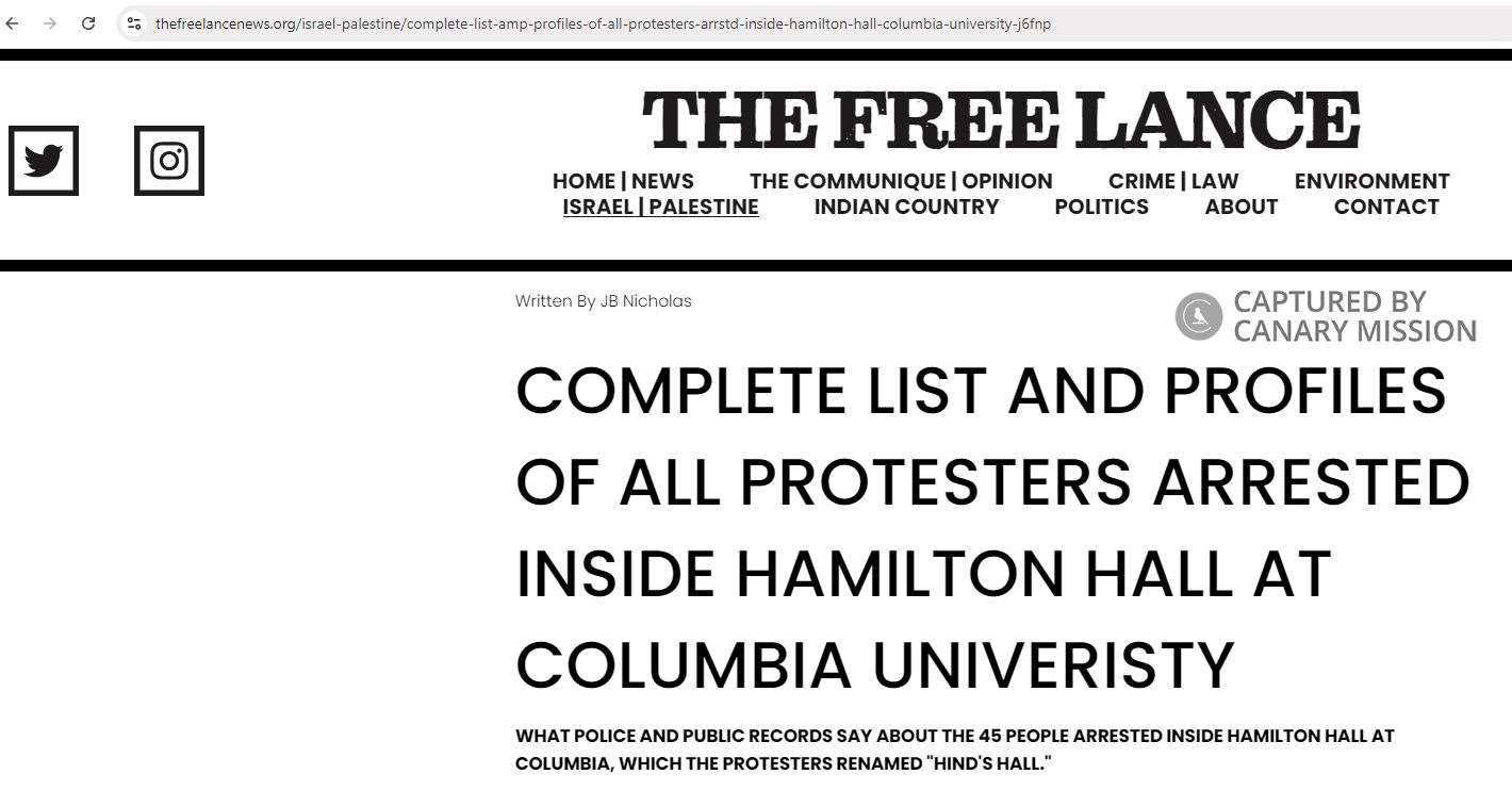 Julia Jackson - Canary Mission