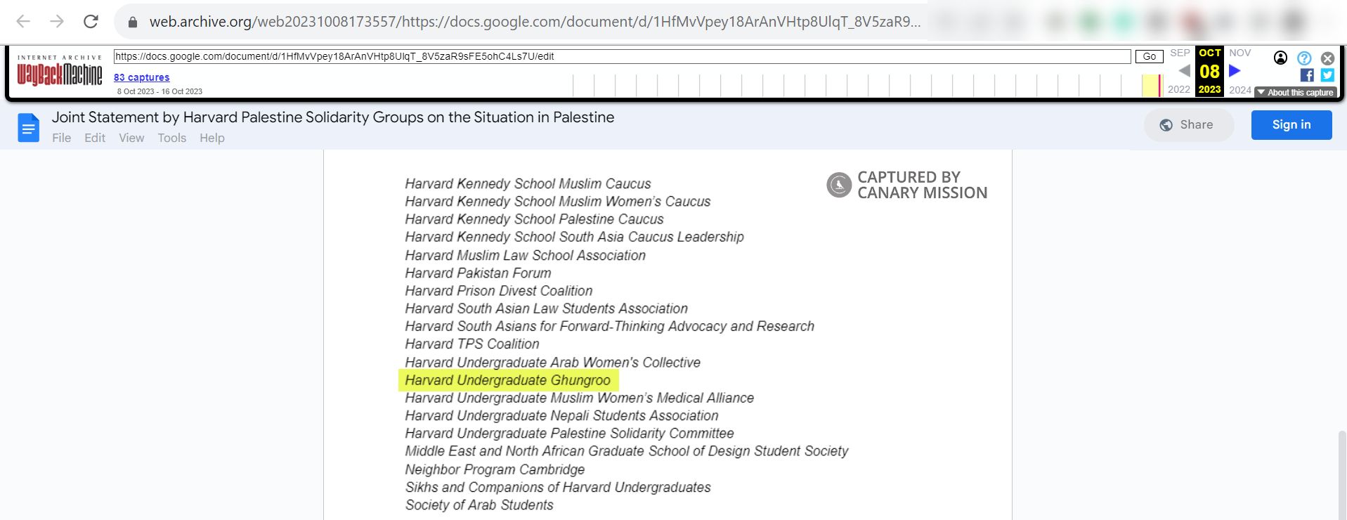 Karina Mahida - Canary Mission