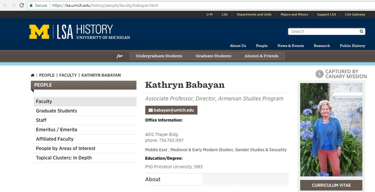 Kathryn Babayan - Canary Mission