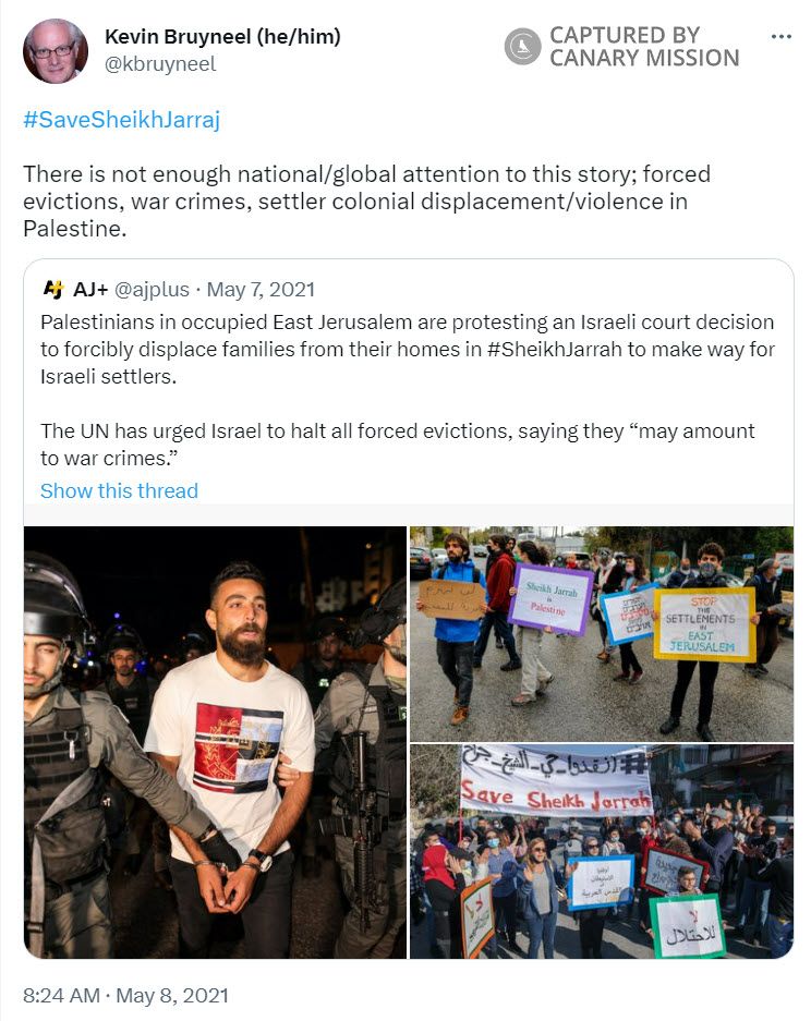 Kevin Bruyneel - Canary Mission