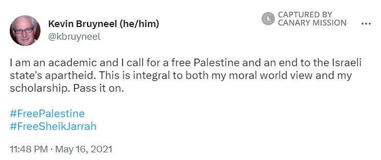 Kevin Bruyneel - Canary Mission