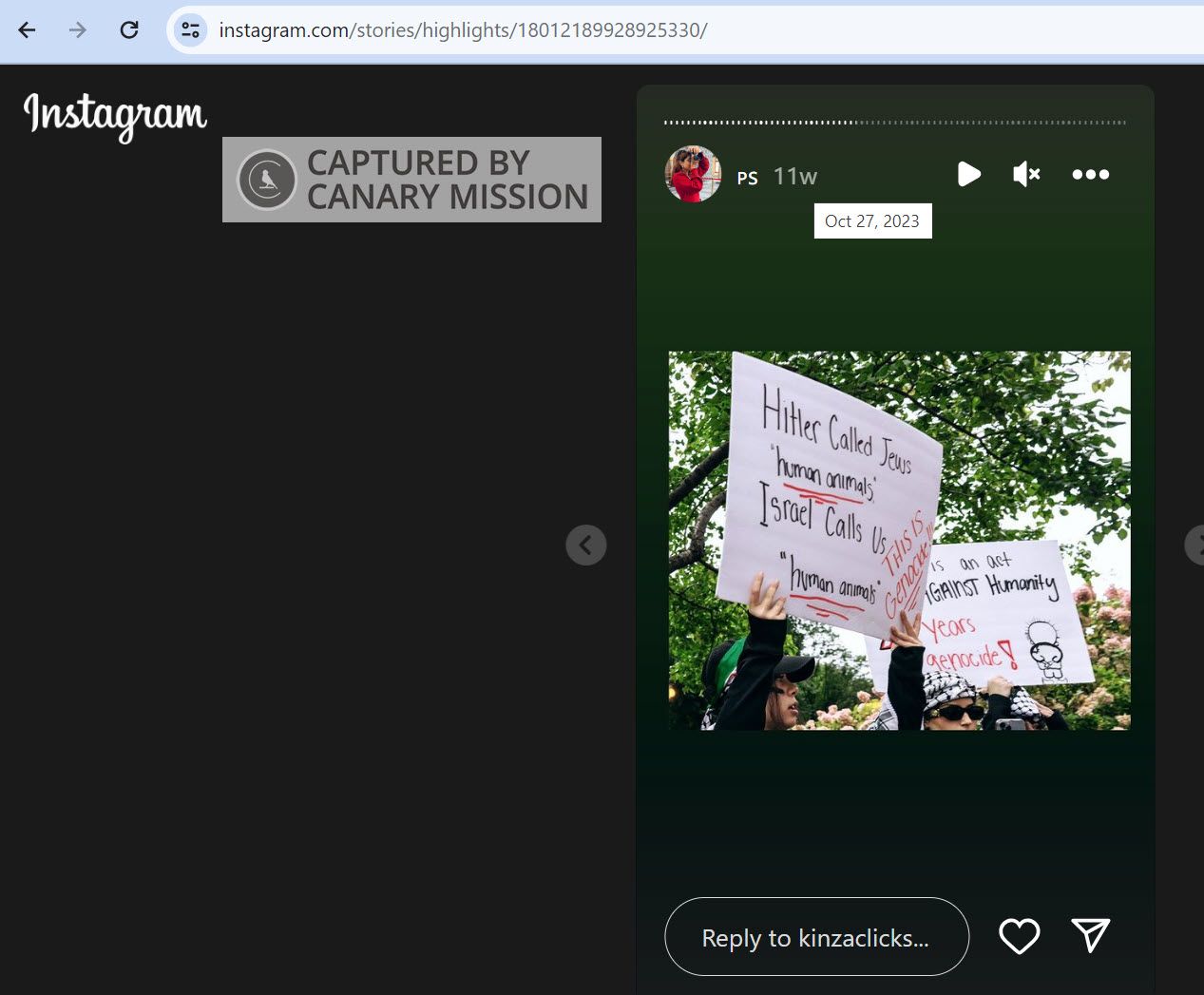 Kinza Khan - Canary Mission