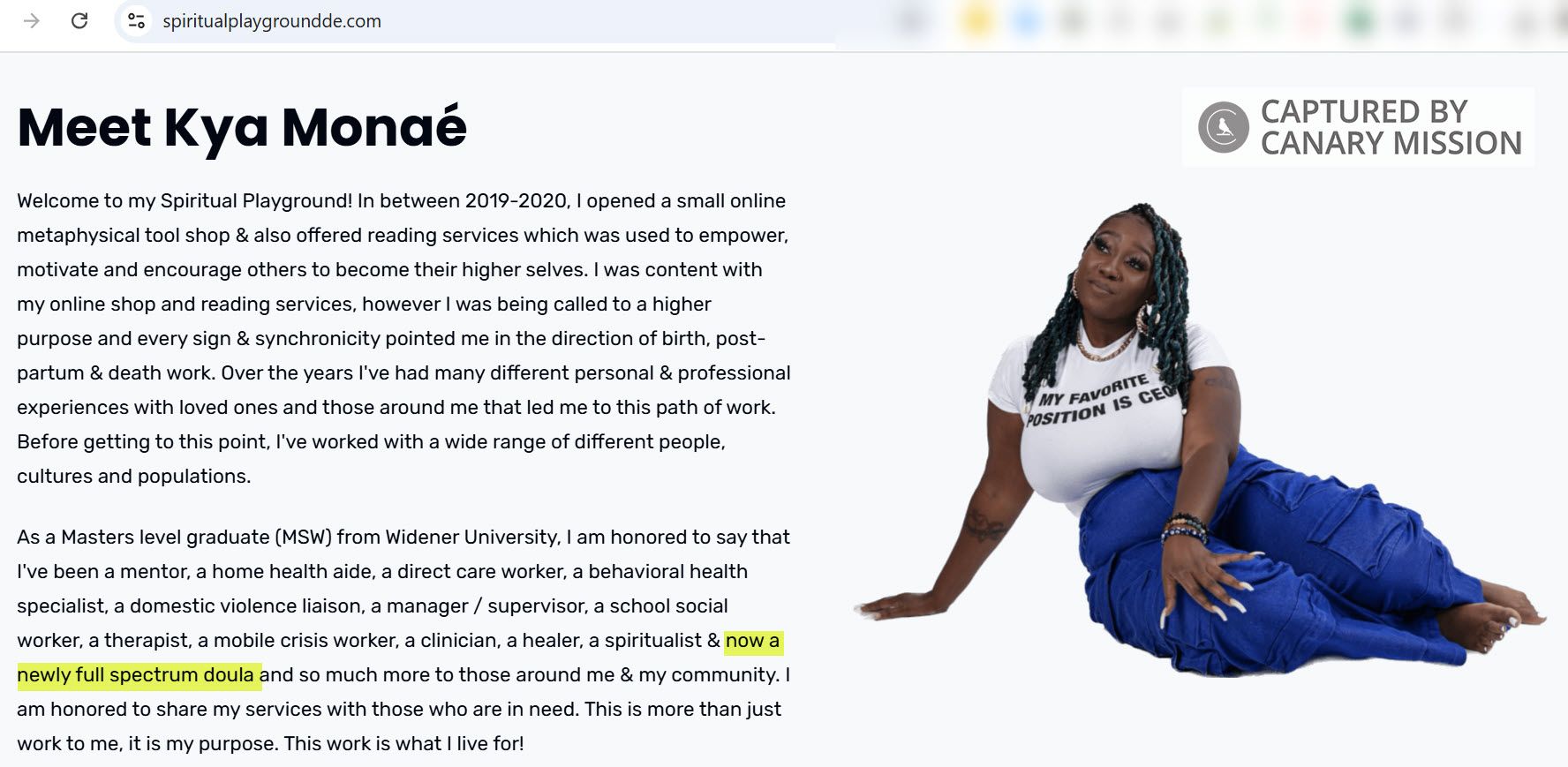 Kyasia Monae Chavous - Canary Mission