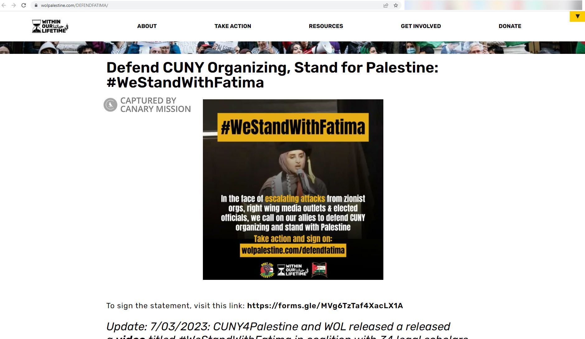 Laura Waldman - Canary Mission