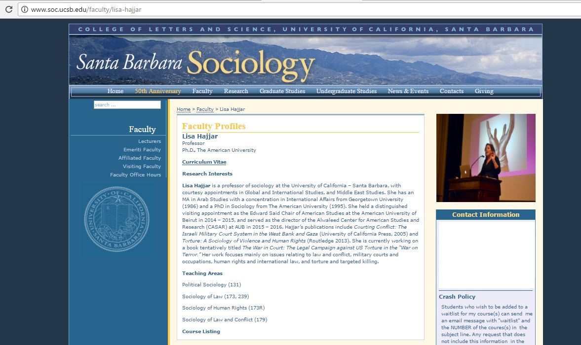 Lisa Hajjar - Canary Mission