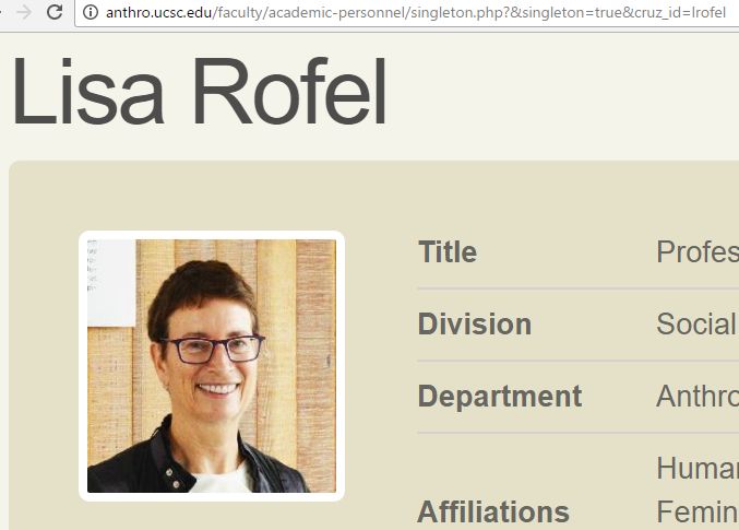 Lisa Rofel - Canary Mission