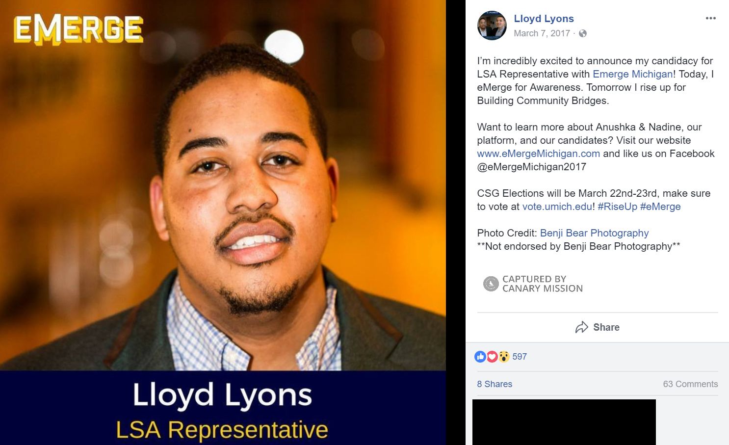Lloyd Lyons - Canary Mission