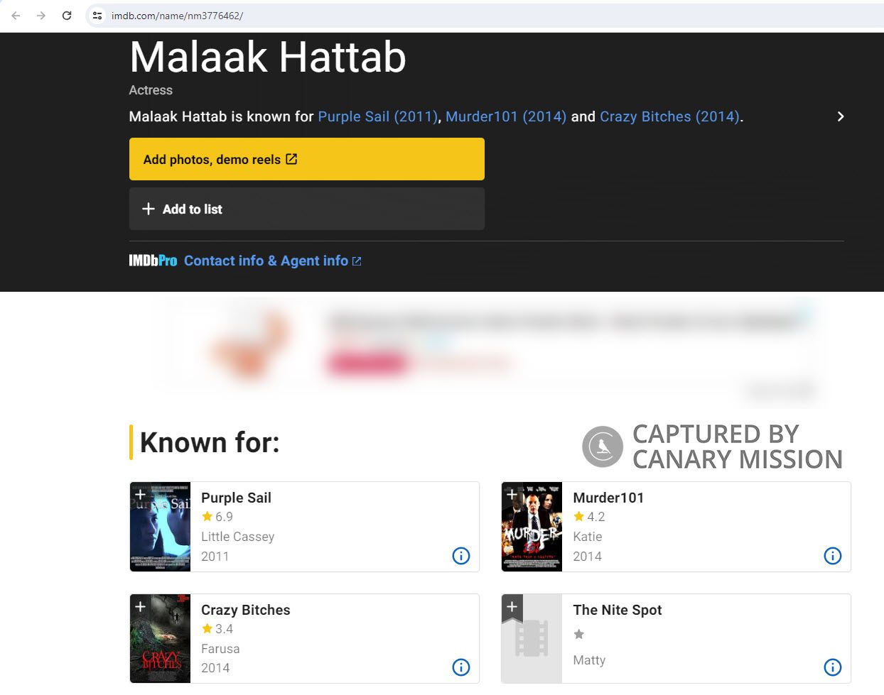 Malaak Hattab - Canary Mission